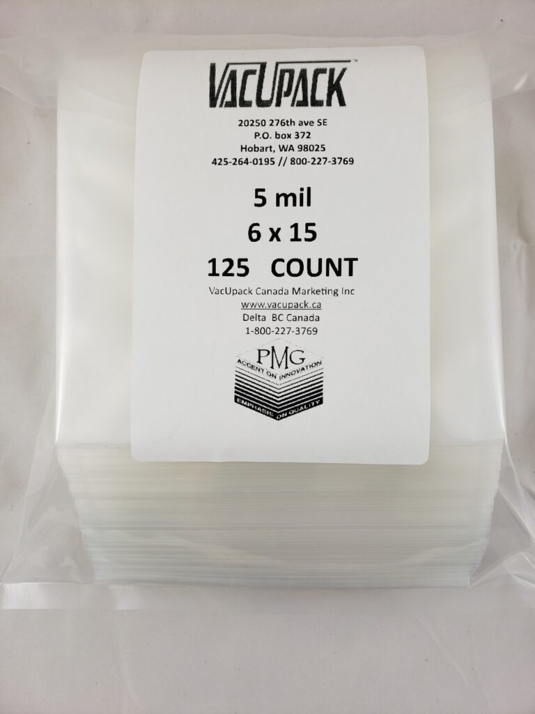 5 MIL 125 COUNT 6 X 15 COMMERCIAL FLAT BAGS